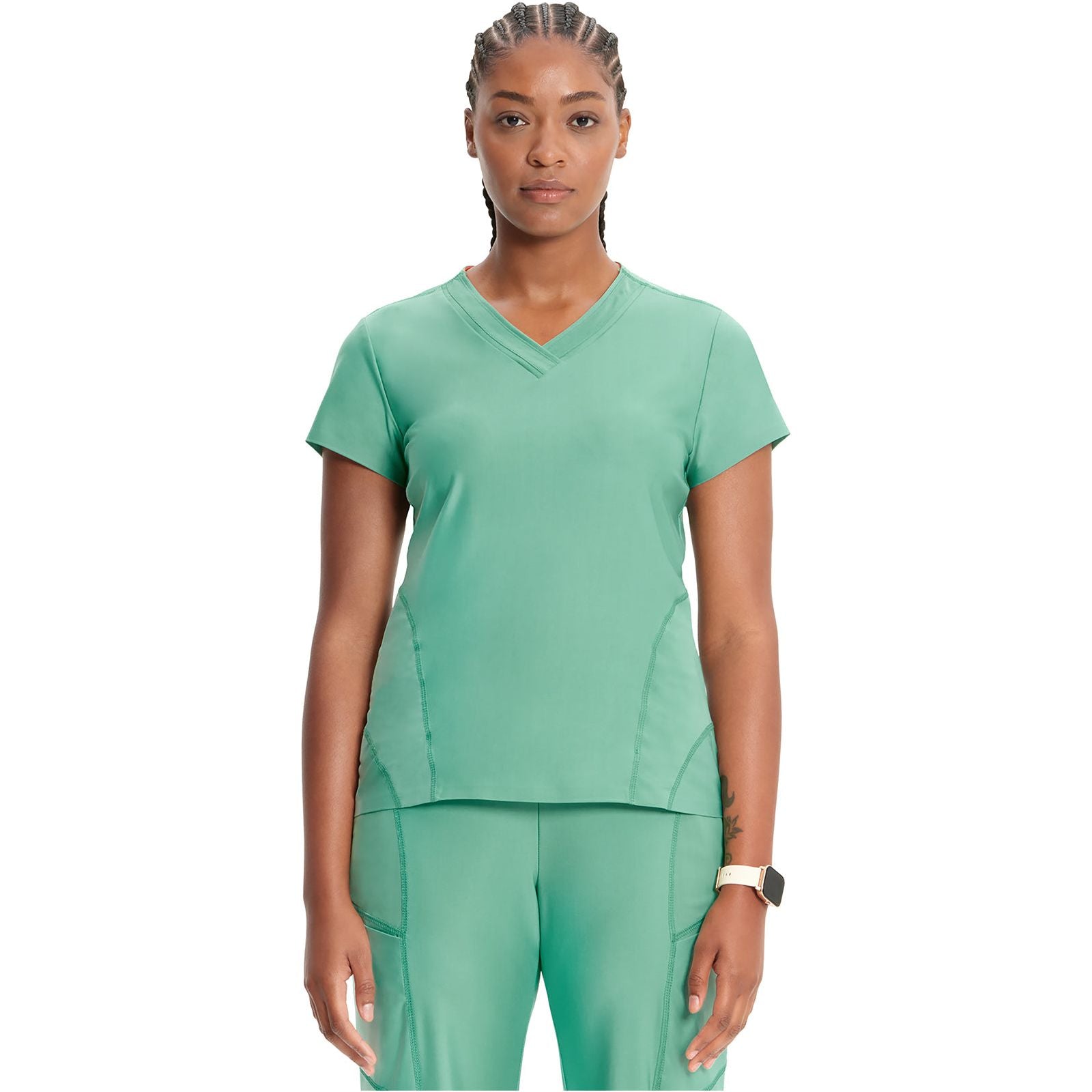 Knit V-Neck Top – AP-UNIFORMS